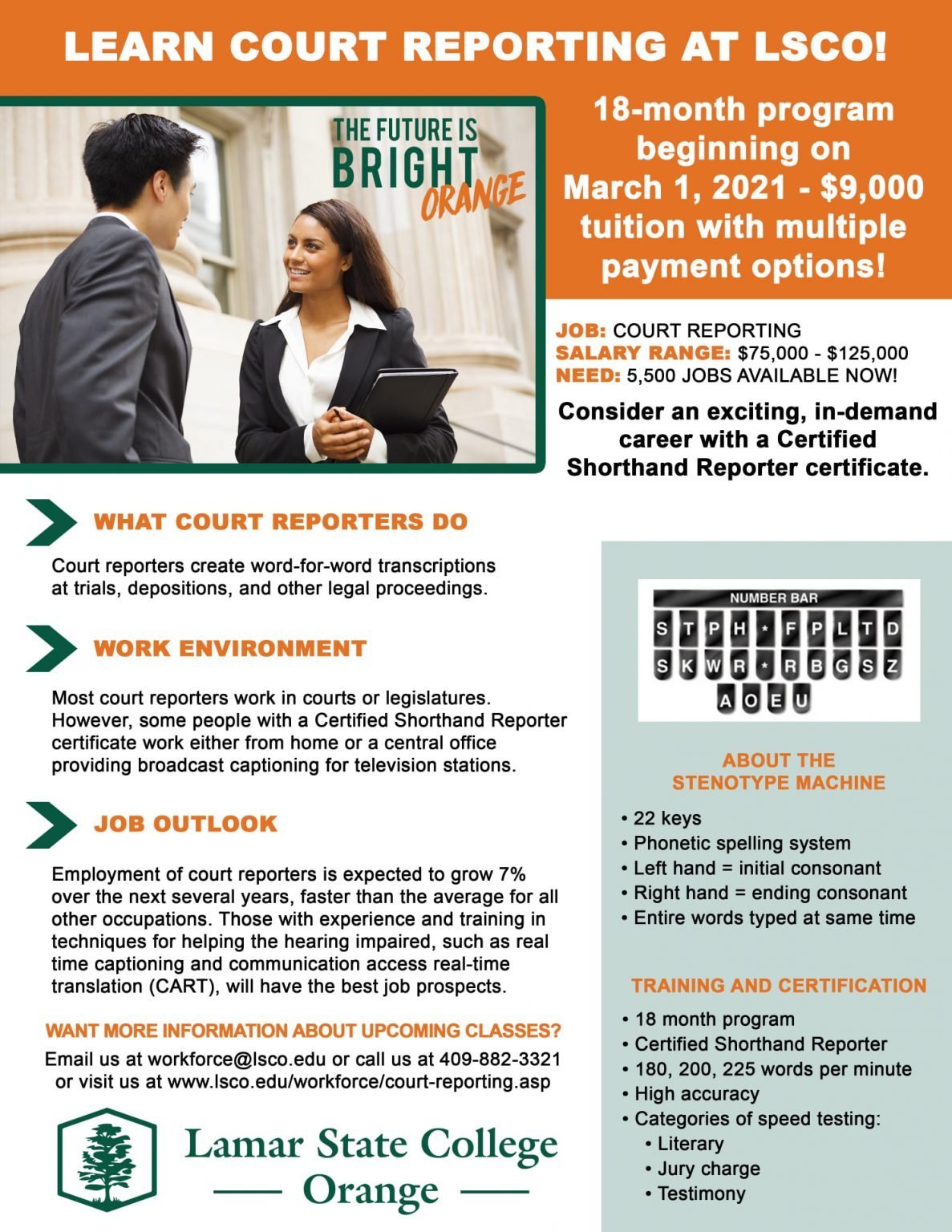 LSCO to Offer New Court Reporting Training Program – Orange County ...