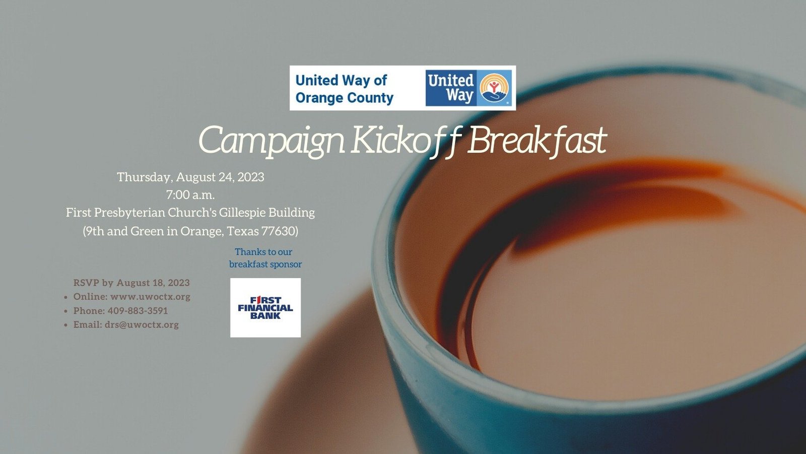 Campaign Kickoff Breakfast – Orange Worthy